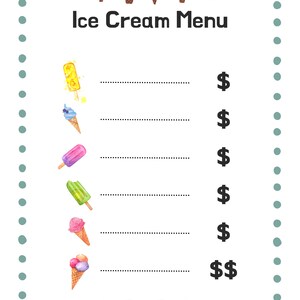 Ice Cream Truck Theme Dramatic Play Preschool/prek - Etsy