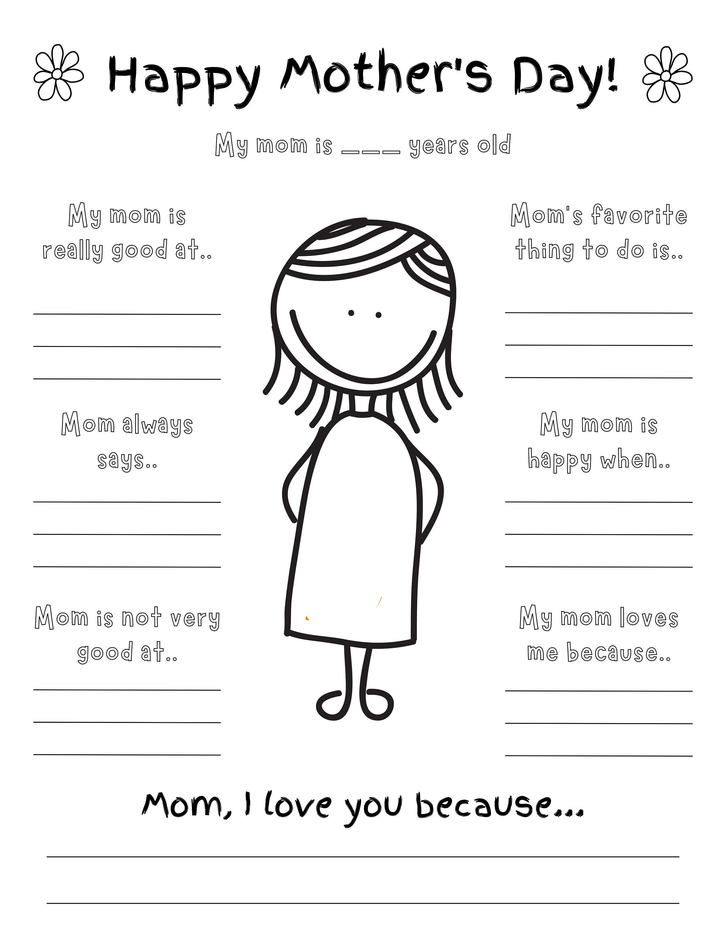 Mother's Day Preschool, Prek, Kindergarten Printable Poem - Etsy Canada