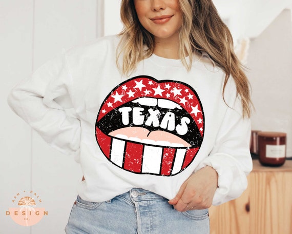 Texas Lips Distressed & Solid SVG PNG Files Football - Etsy