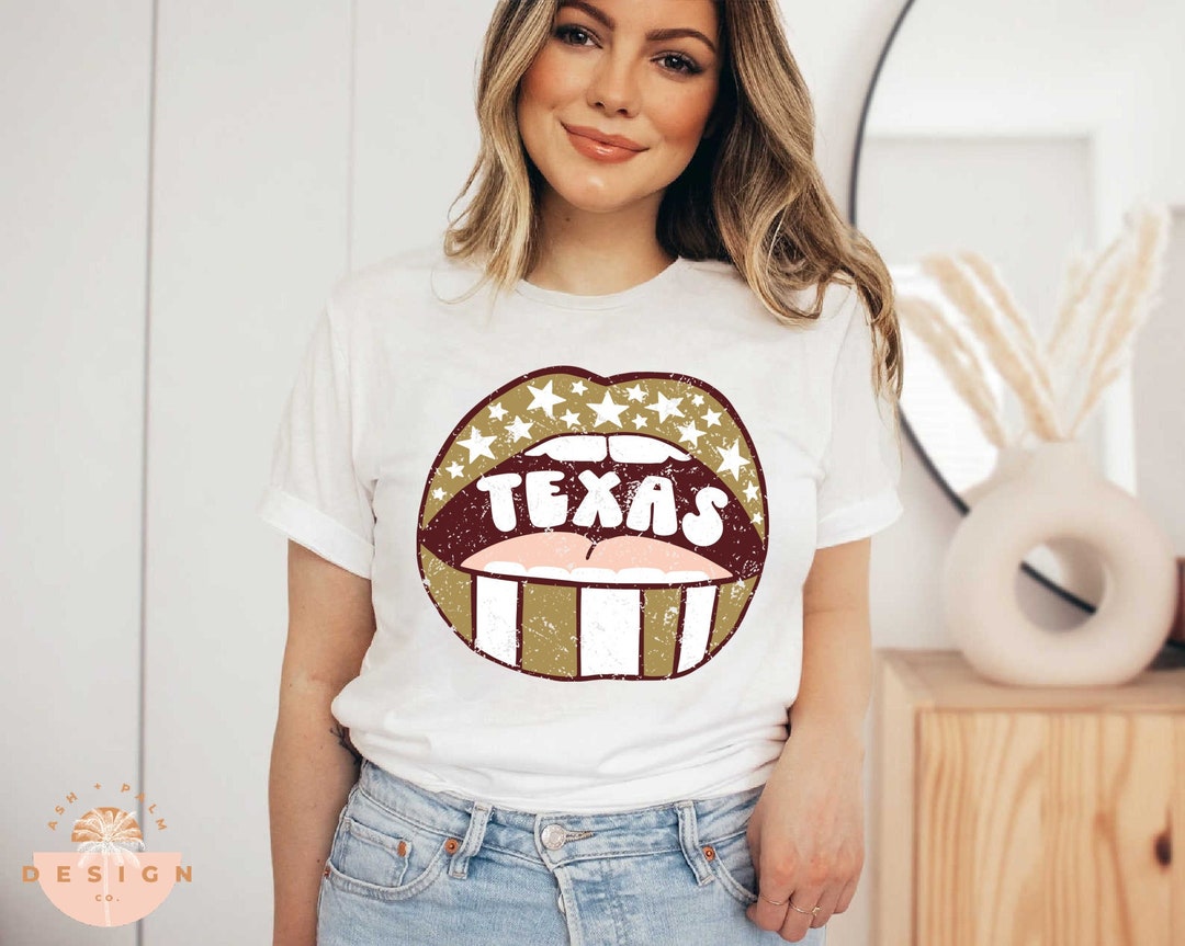 Texas Lips Distressed & Solid SVG + PNG Files - Football, Saturday ...