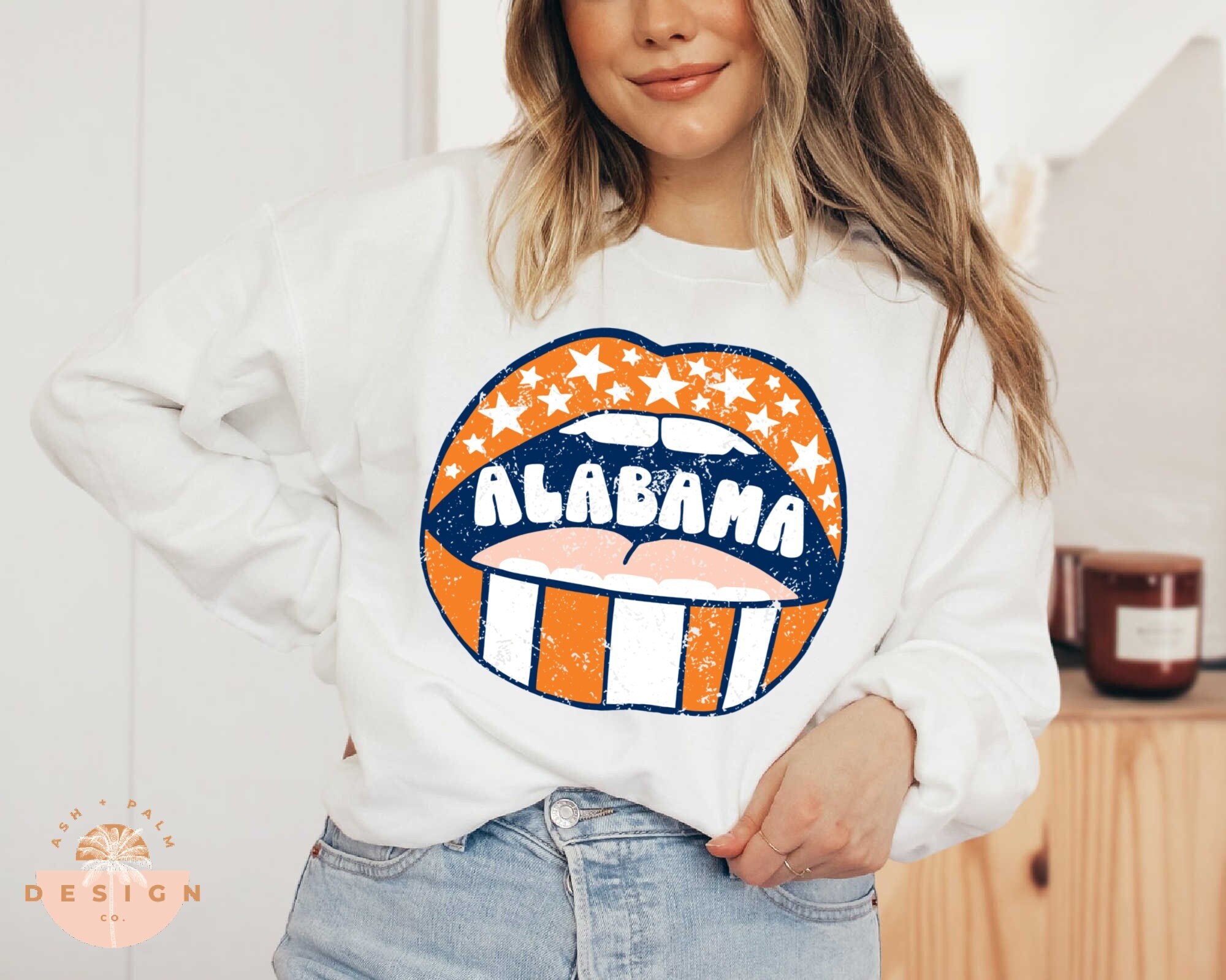 Alabama Lips Distressed & Solid SVG PNG Files Football - Etsy