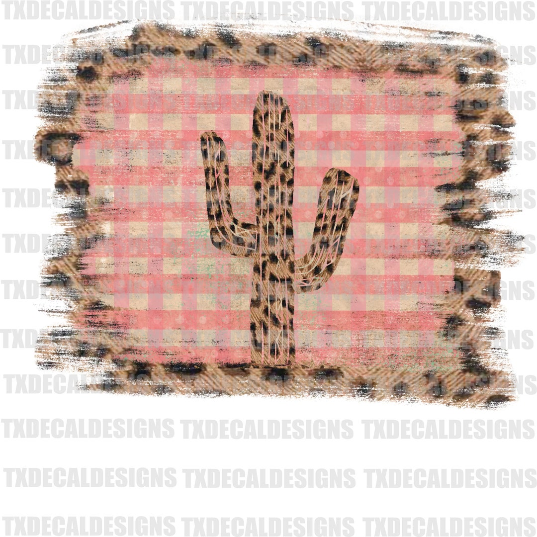 Leopard Cactus Sublimation Transfer Printed Transfer Ready to - Etsy