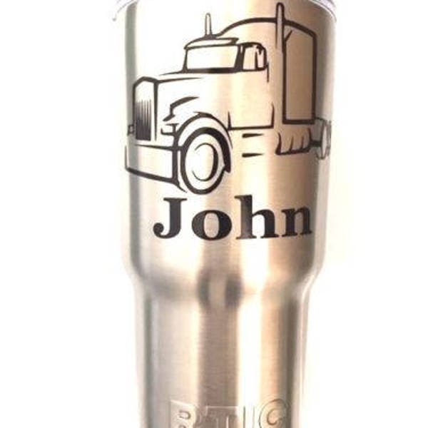 Truck Driver Decal for Tumbler - Etsy
