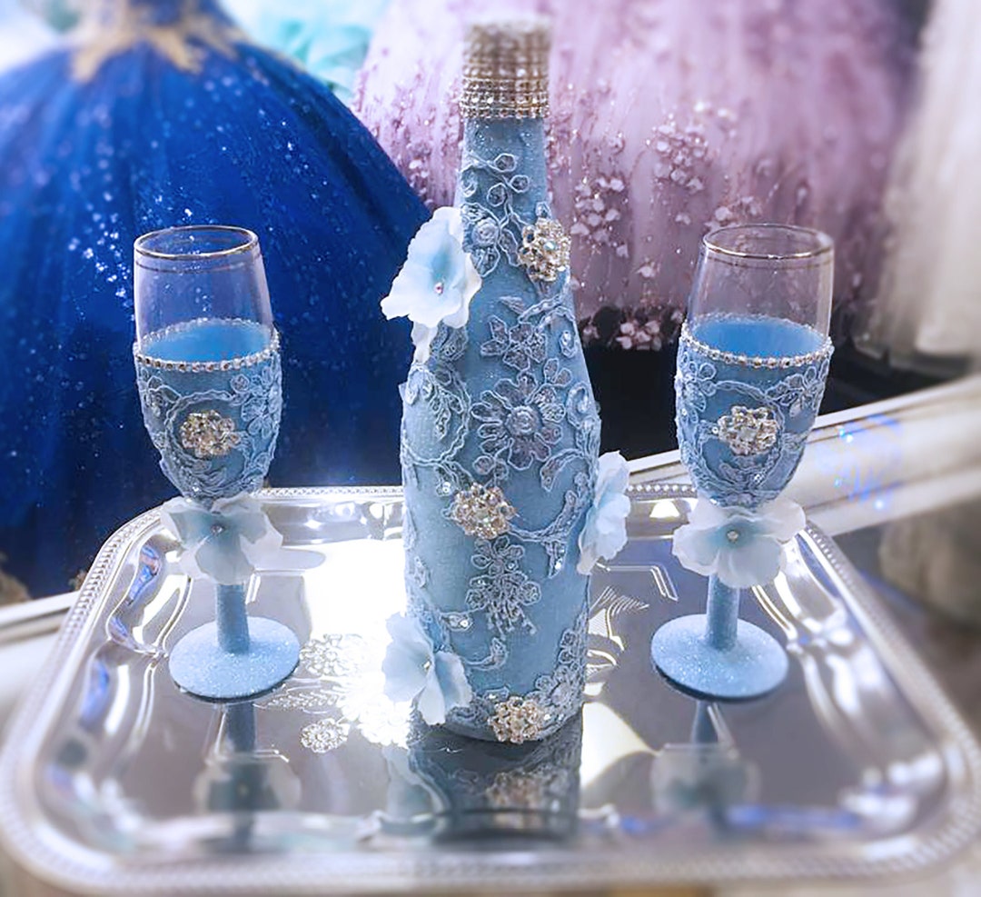 Brindis De Quinceañera, Champagne Glasses Sweet Sixteen & Quinceañera ...