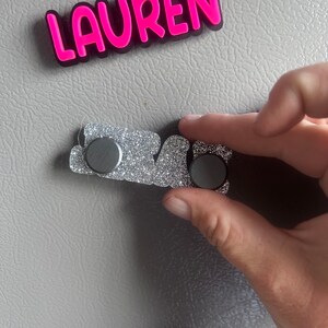 Custom Double Layered Name Magnets Childs Art Display Acrylic Fridge ...