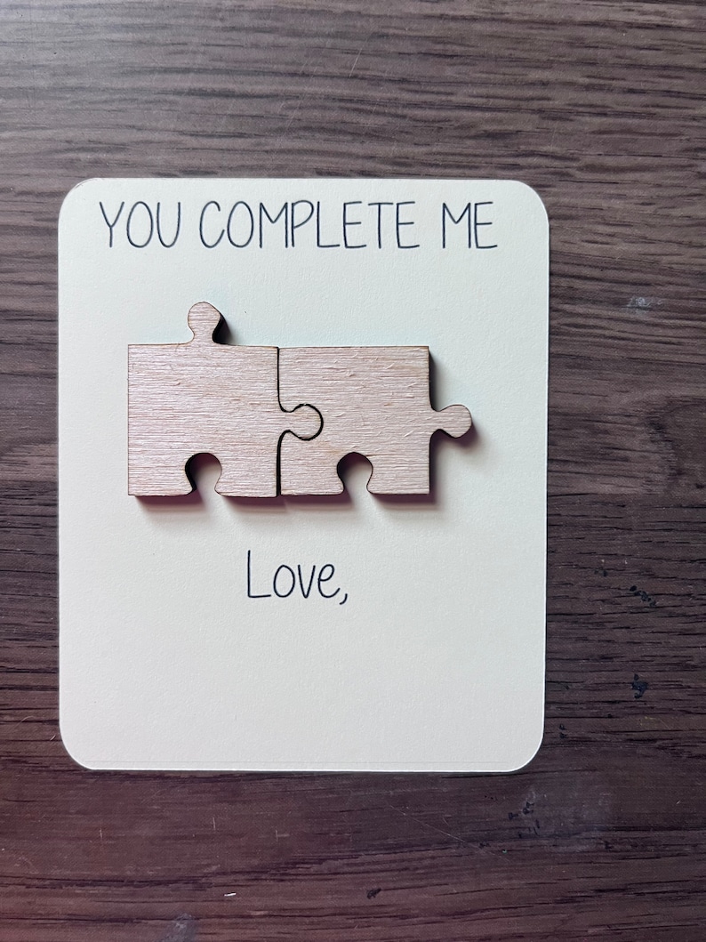 You Complete Me Puzzle Piece Card Adult Humor Gift - Etsy