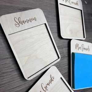 Personalized Notepad Holder | Customer Teacher Gift | Sticky Note Desk ...