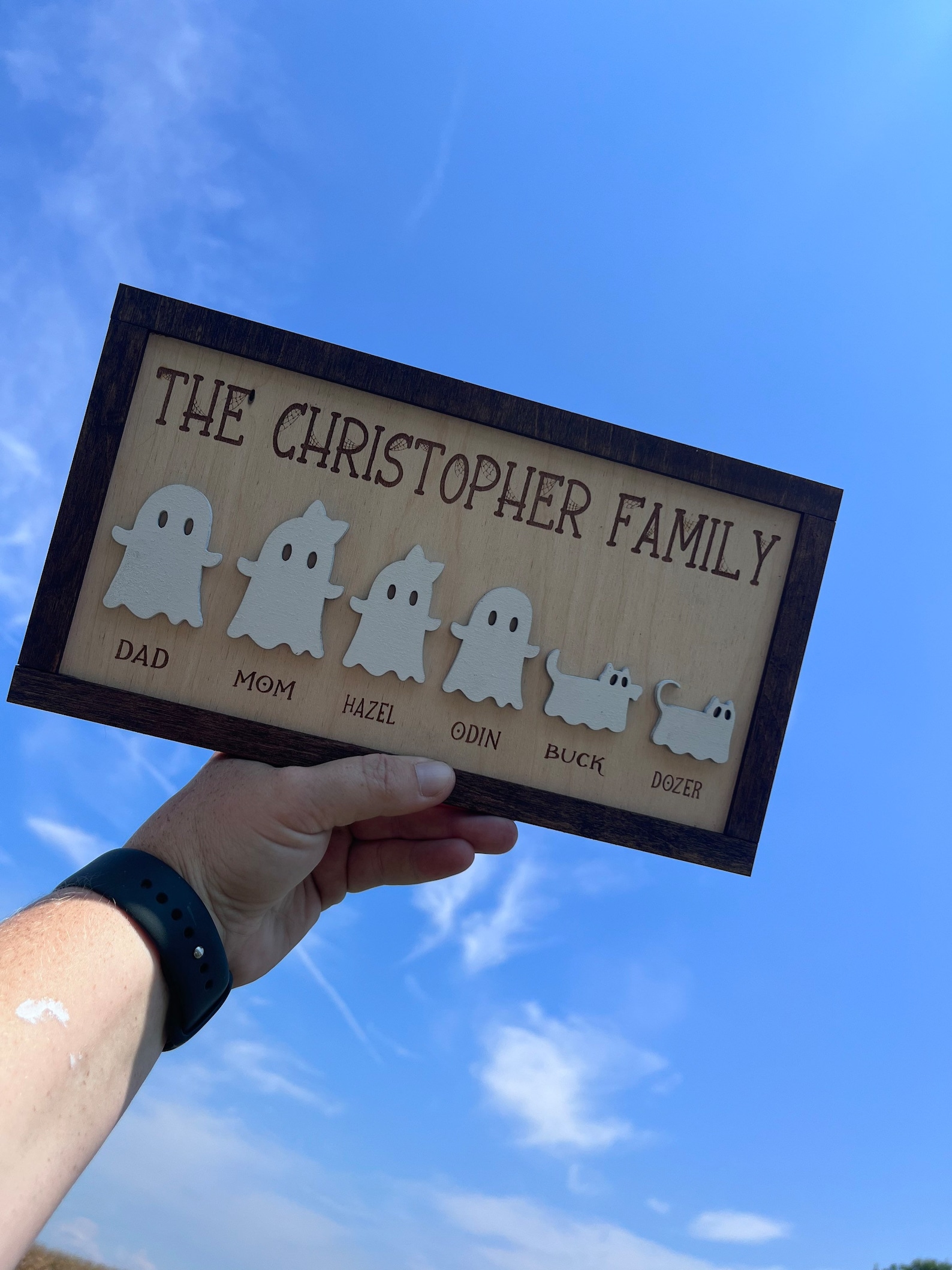 Custom Family Halloween Ghost Sign Fall Decor Family - Etsy