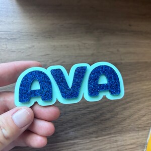 Custom Double Layered Name Magnets Childs Art Display Acrylic Fridge ...