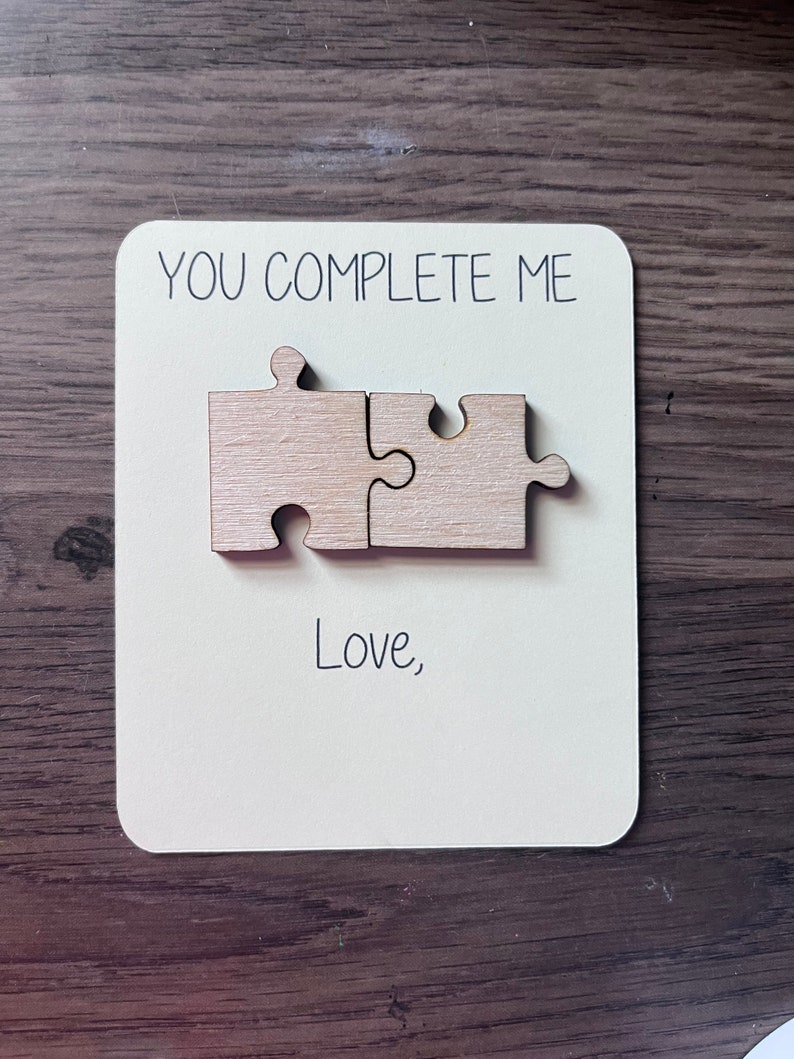 You Complete Me Puzzle Piece Card Adult Humor Gift - Etsy