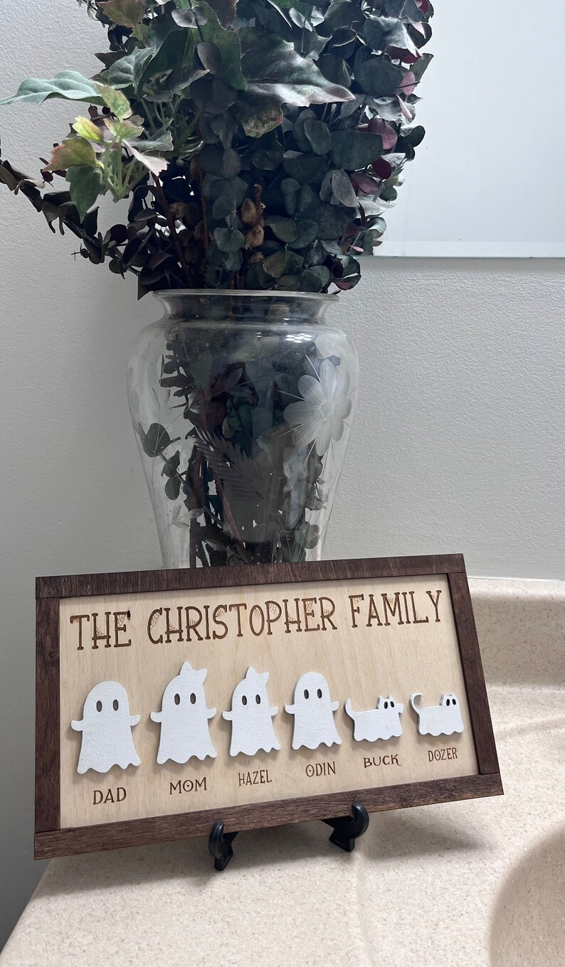 Custom Family Halloween Ghost Sign Fall Decor Family - Etsy