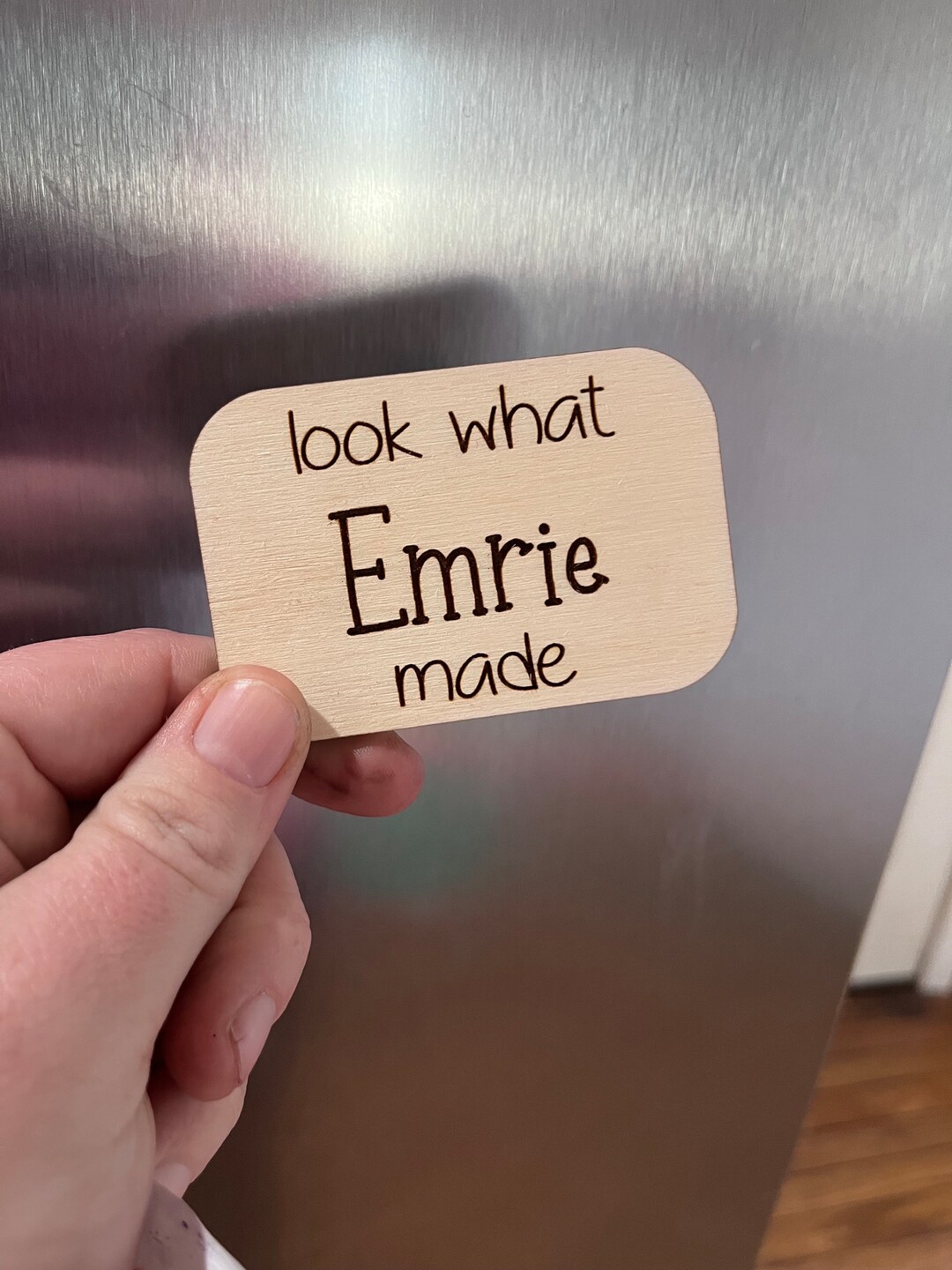 Personalized Look What I Made Kitchen Fridge Magnet Custom Engraved ...