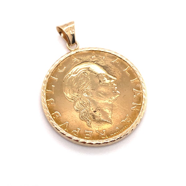 Gold Coin Pendant - Etsy