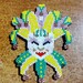 Whimsical Jester Mask Art W/dazzling Beadwork, Versatile Pin, Brooch ...