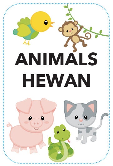 English/bahasa Indonesia Flash Cards - Numbers, Animals, Colours and ...