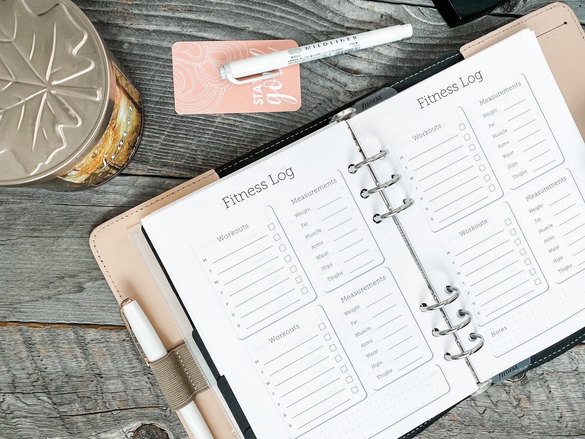 Printable Fitness Tracker, Planner Insert, Exercise Tracker, Weight ...