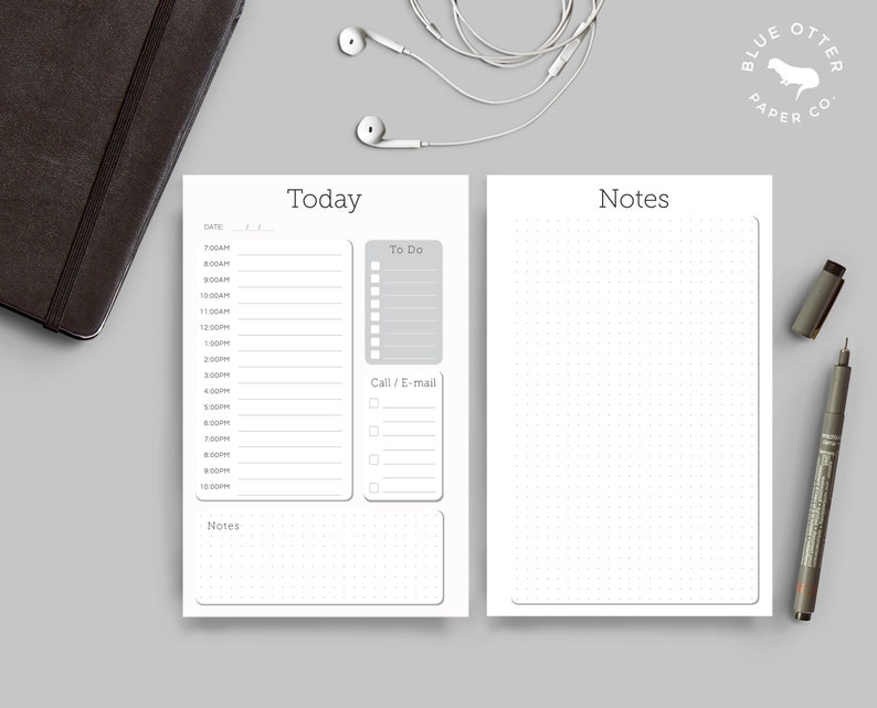 Printable Daily Hourly Planner Insert Refill - Etsy