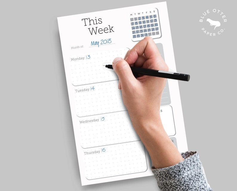 A5 Half Letter Printable Weekly Planner Insert Agenda Refills - Etsy