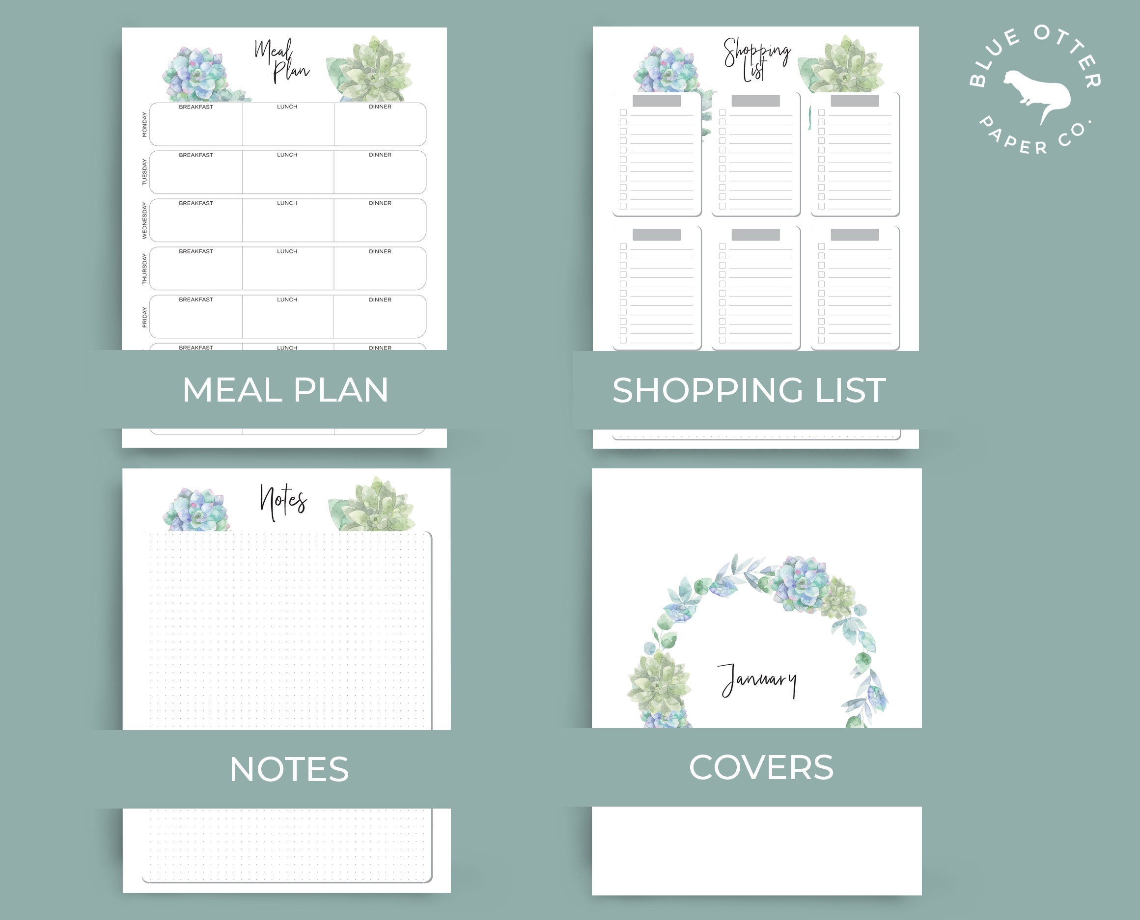 Letter & A4 Size 11 in 1 Printable Planner Insert Bundle - Etsy