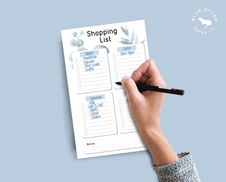 Printable Meal Plan Shopping List Insert - Etsy