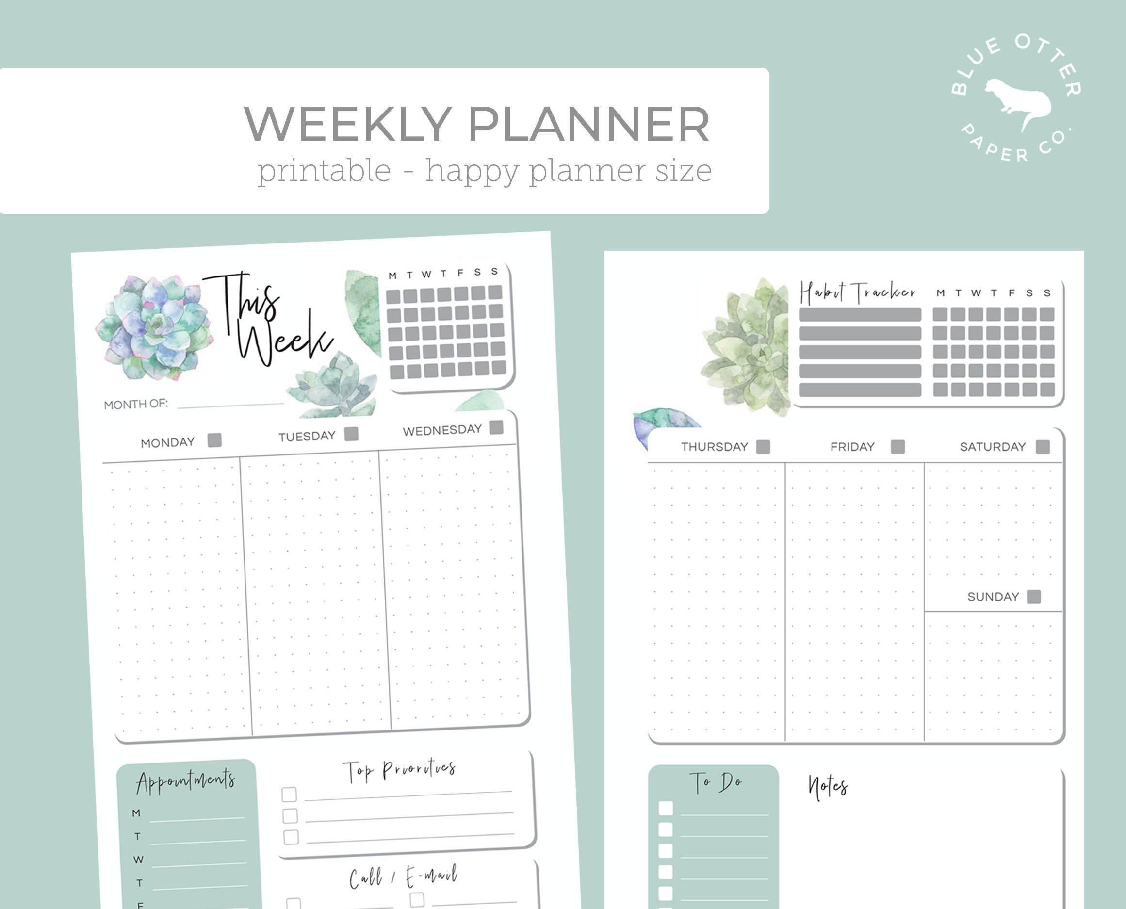 Printable Weekly Planner Happy Planner Classic, Refill Planner Insert ...