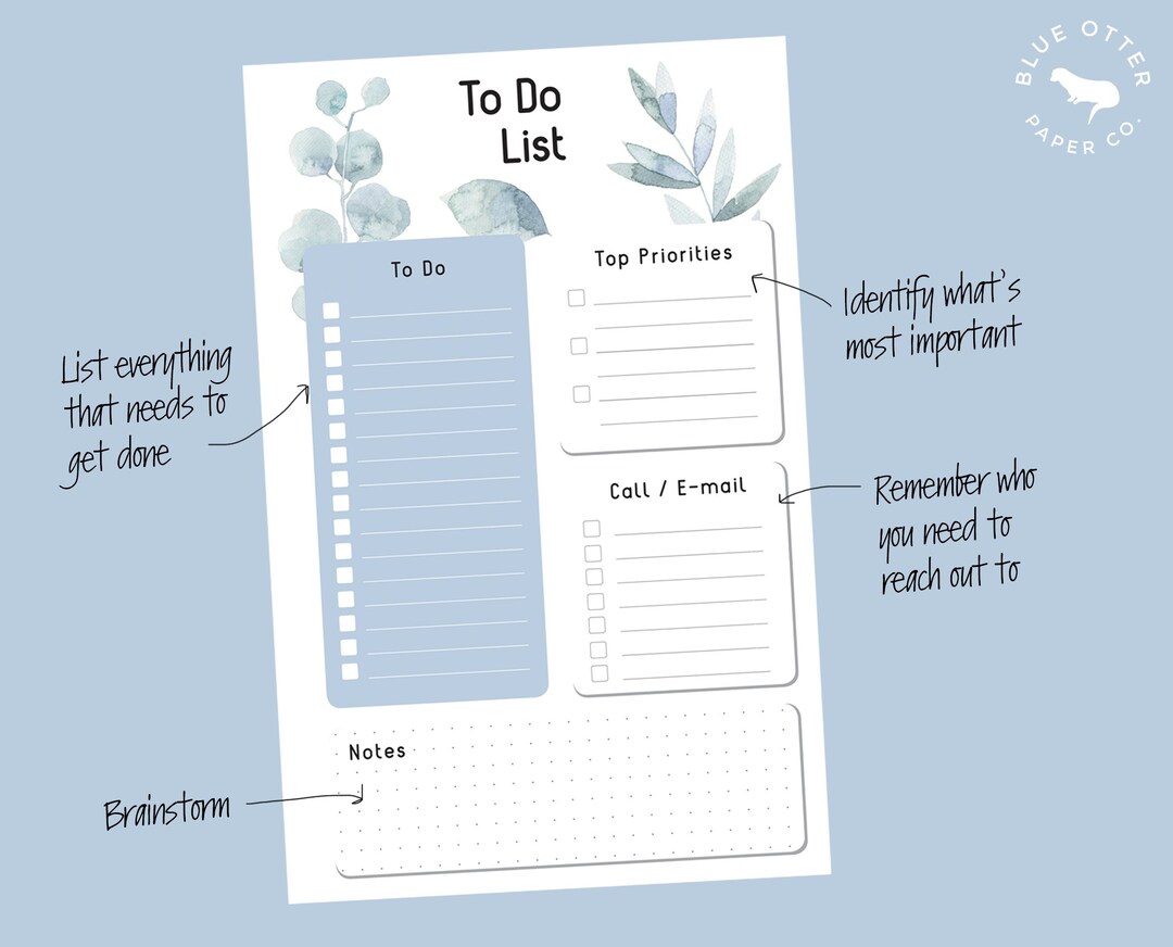 Printable to Do List Planner Insert Refill - Etsy