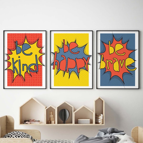 Superhero Pop Art - Etsy