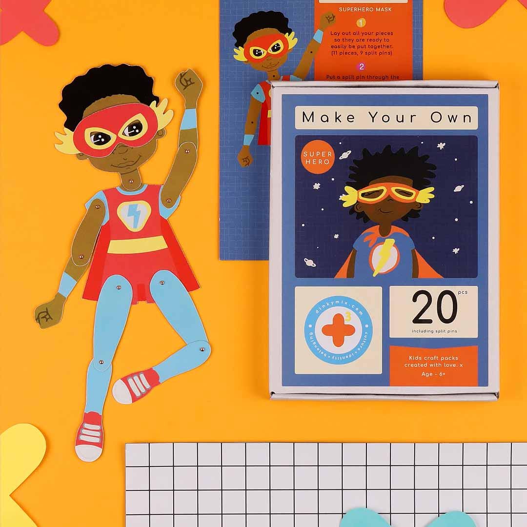 Make Your Own Superhero, Superhero Paper Puppet Craft Kit, Superhero ...