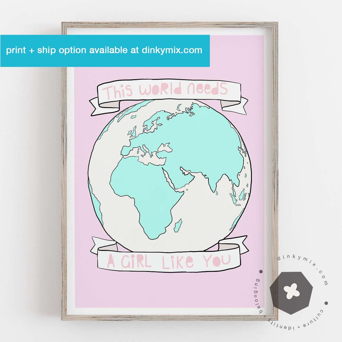 Colourful World Map Poster Feminist Art this World Needs A | Etsy