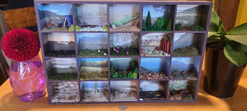 One of a Kind Handcrafted Miniature Shadowbox Terrain Display for ...