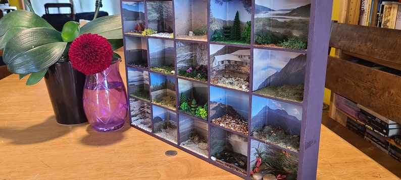 One of a Kind Handcrafted Miniature Shadowbox Terrain Display for ...