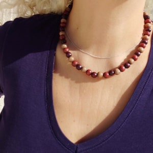 Brown Wood Choker Neckalce Wooden Bead Choker for Men 8 Mm - Etsy