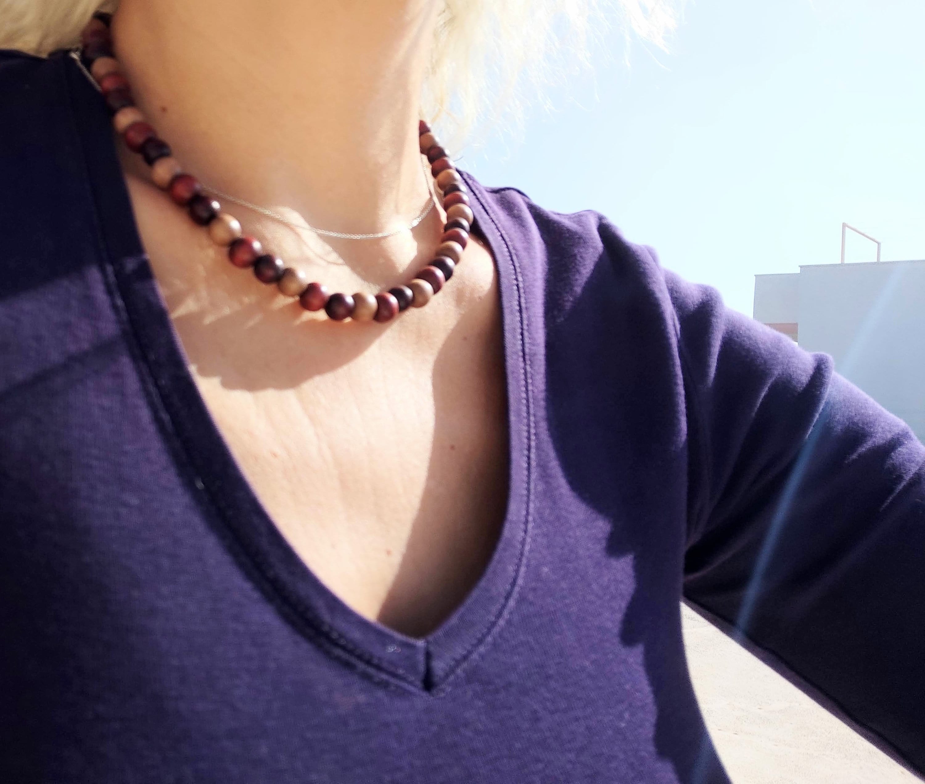 Brown Wood Choker Neckalce Wooden Bead Choker for Men 8 Mm - Etsy