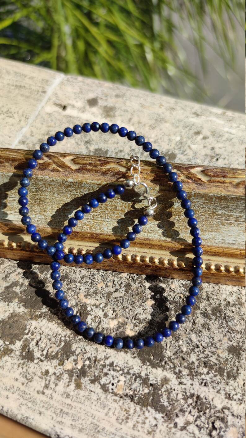 Lapis Lazuli Choker Necklace, Blue Necklace Gemstone, Gemstone Choker ...