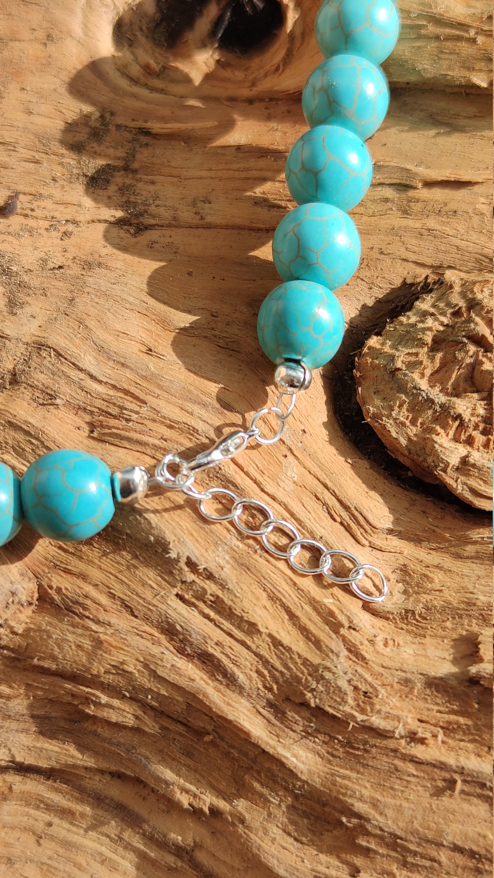 Turquoise Choker Necklace, 12 Mm. Stone Turquoise Choker, Gemstone ...