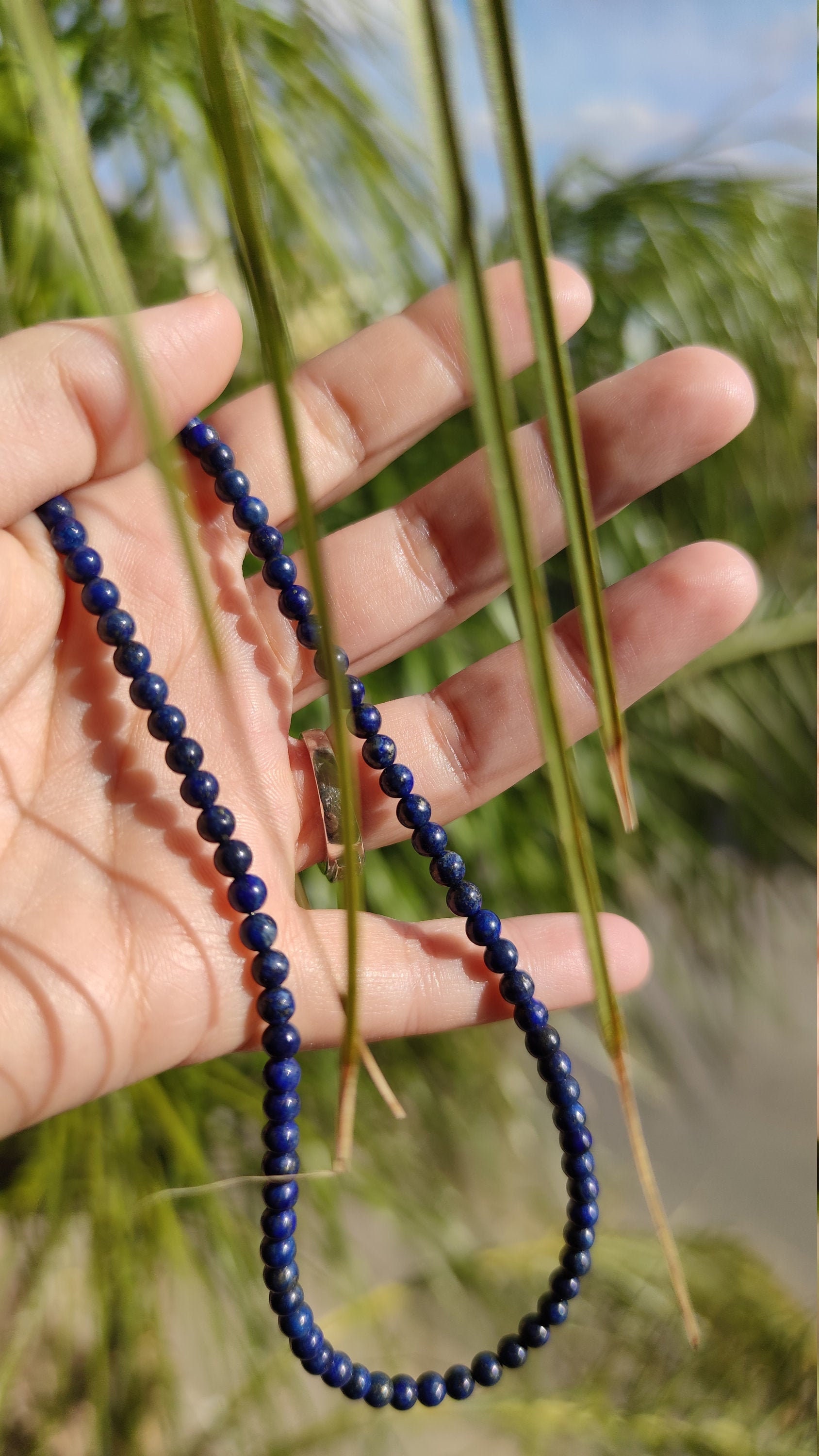 Lapis Lazuli Choker Necklace, Blue Necklace Gemstone, Gemstone Choker ...