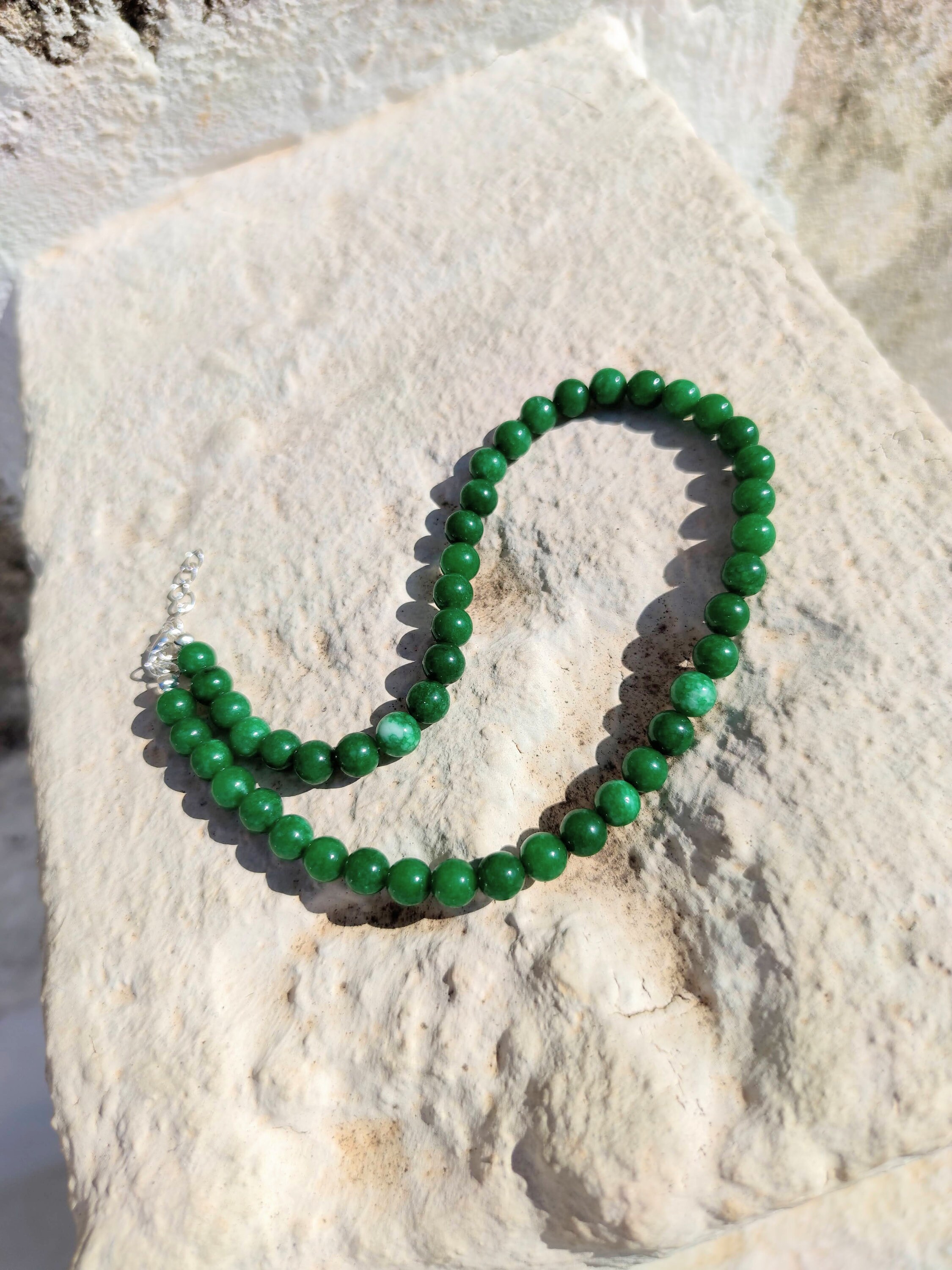Jade Choker Necklace Gemstone Choker Natural Stone Neckalce - Etsy