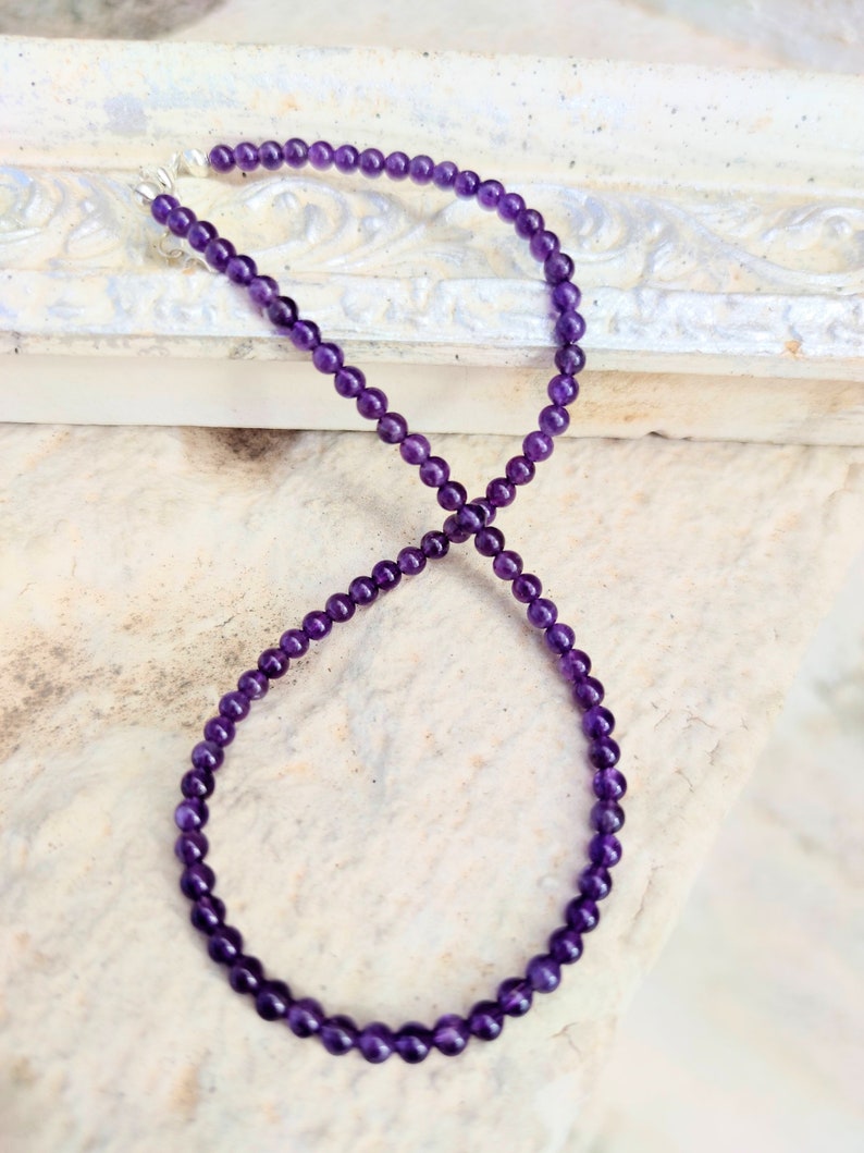 Amethyst Choker Necklace Choker Amethyst Natural Stones - Etsy