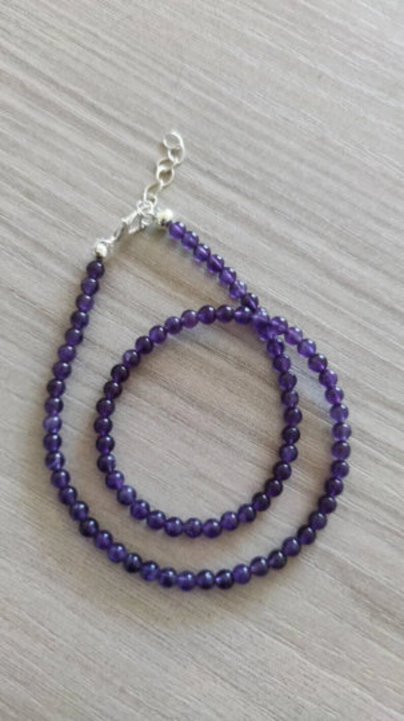 Amethyst Choker Necklace Choker Amethyst Natural Stones - Etsy