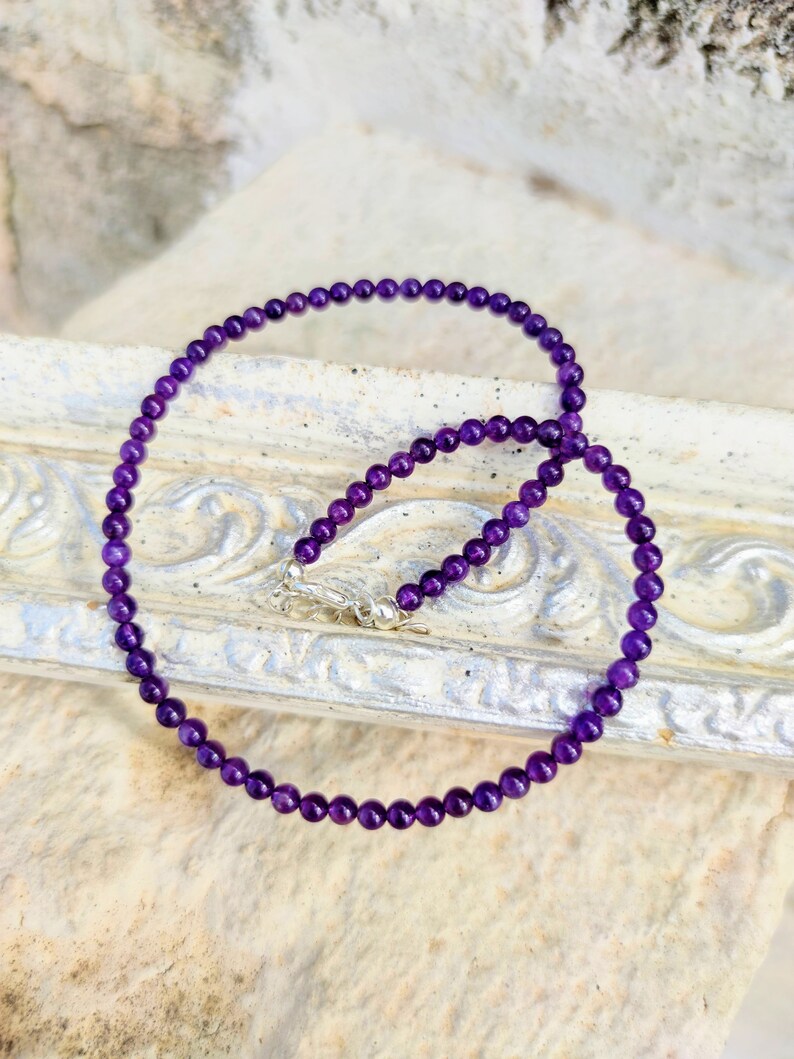Amethyst Choker Necklace Choker Amethyst Natural Stones - Etsy