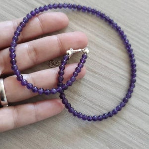 Amethyst Choker Necklace Choker Amethyst Natural Stones - Etsy