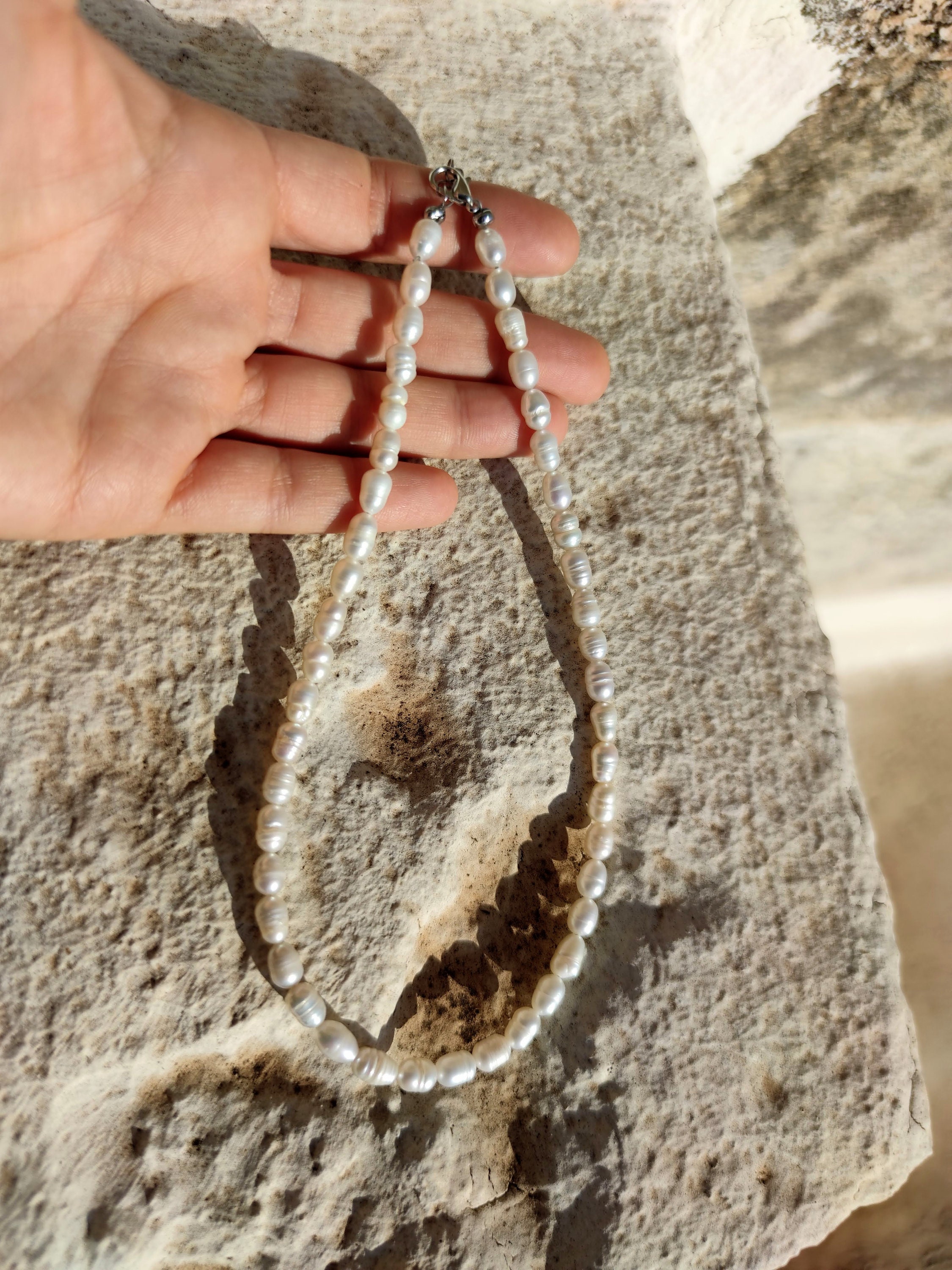 Natural Pearls Choker Necklace Freshwater Pearl Necklace White - Etsy
