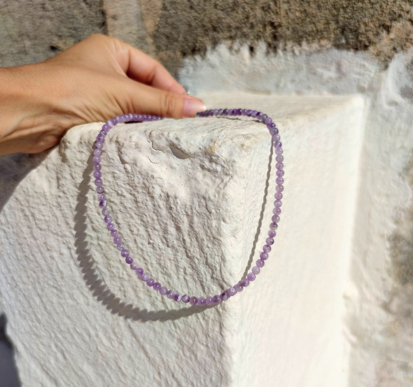 Amethyst choker necklace choker amethyst natural stones | Etsy
