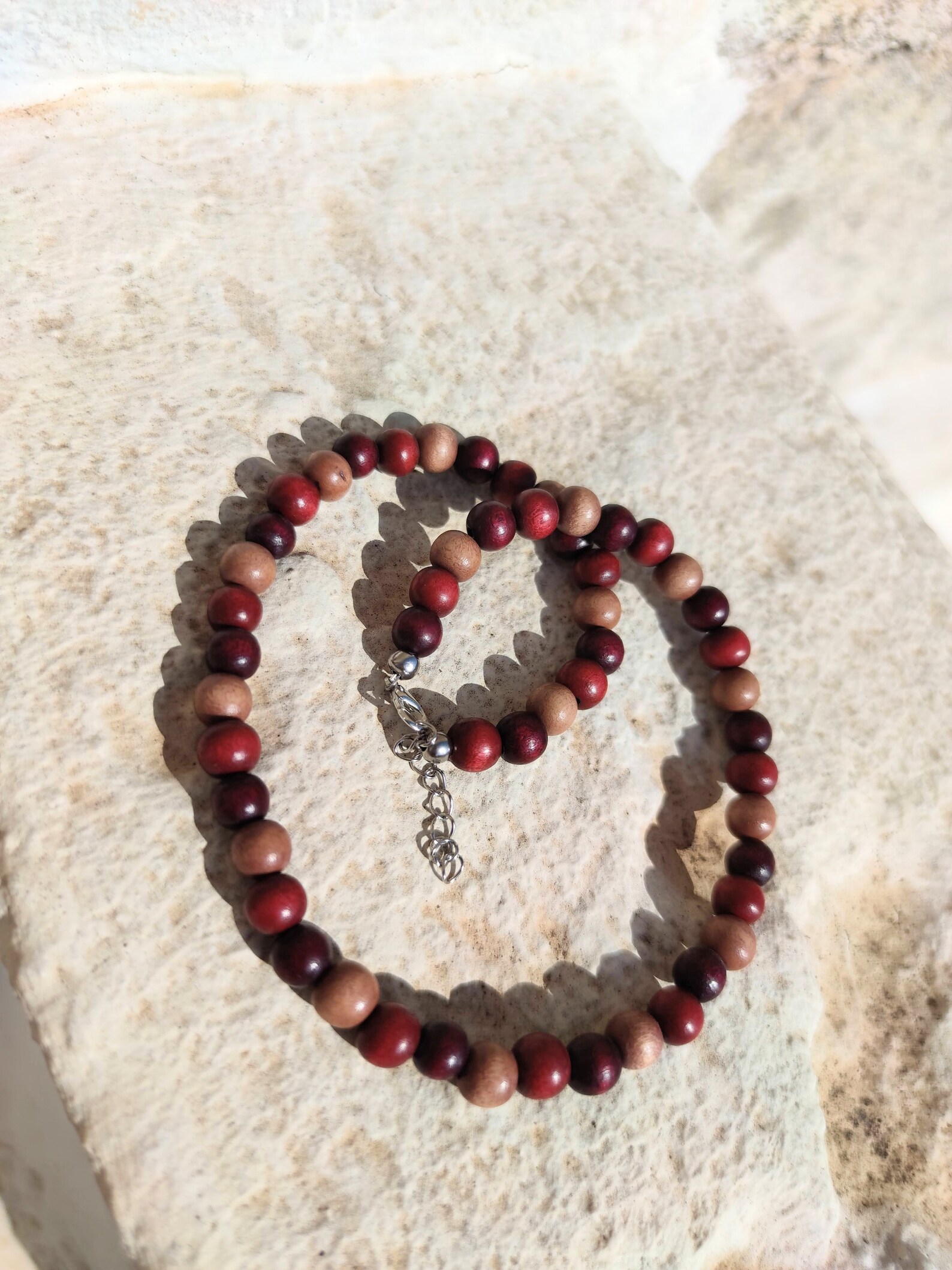 Brown Wood Choker Neckalce Wooden Bead Choker for Men 8 Mm - Etsy