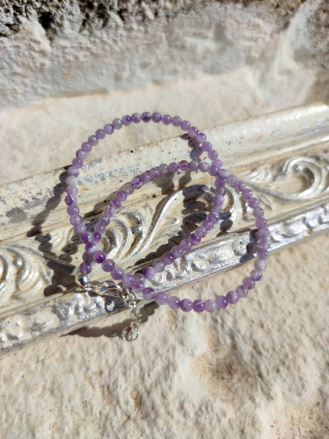 Amethyst choker necklace choker amethyst natural stones | Etsy