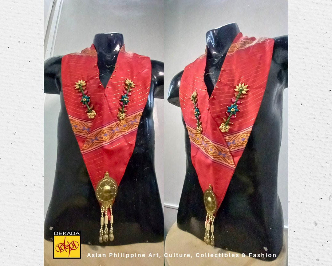 Mindanao Traditional Scarf/shawl Tribal Accesory Necklace With Brass ...