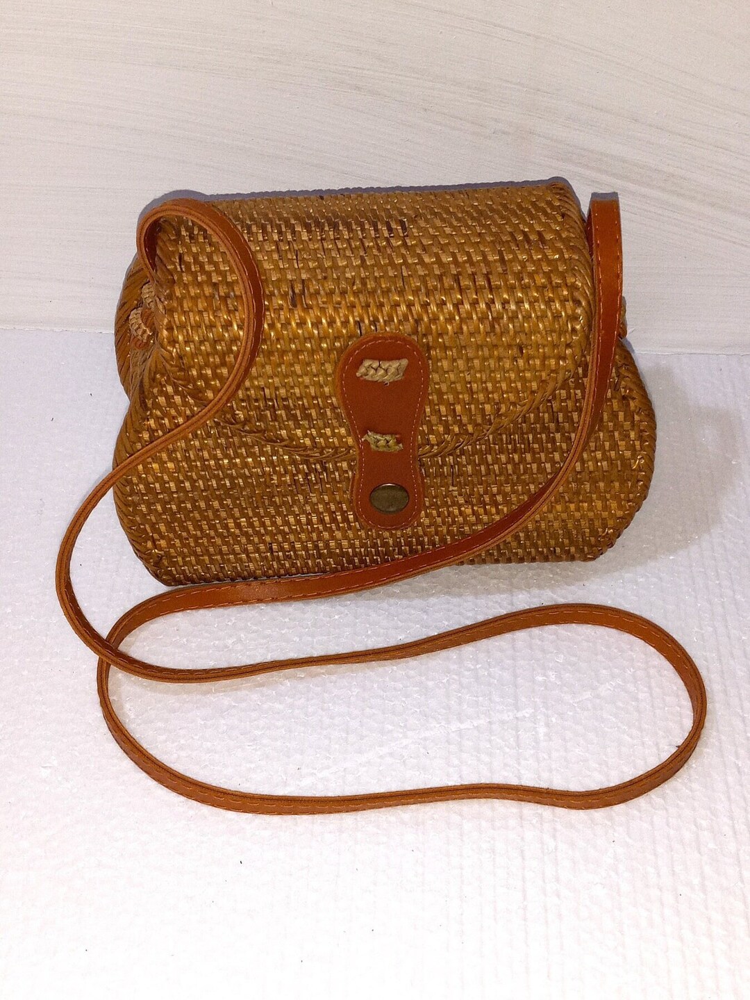 Philippine Handmade, Brown Rattan Bag, Crossbody Rattan Bag, Shoulder ...