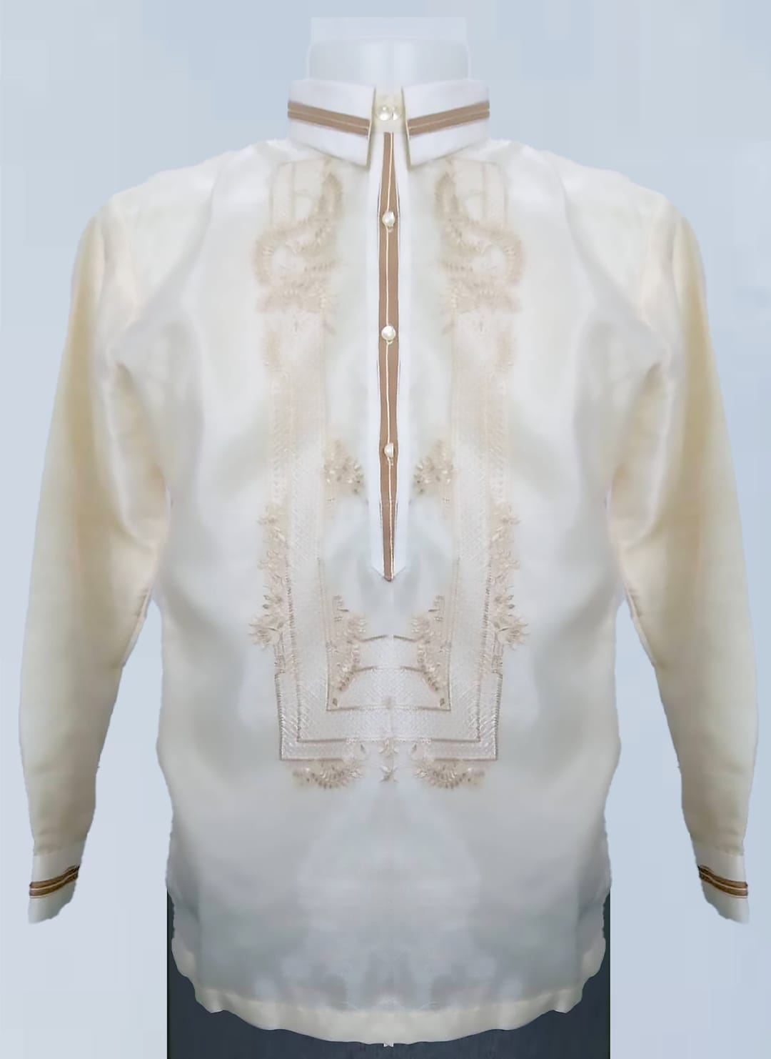 Philippine Original Barong Tagalog for Men Embroidered Satin Organza W ...