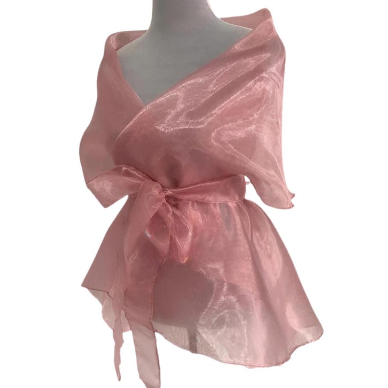 Modern Filipiniana BLUSH PINK Organza Wrap Dress | Philippine Made ...