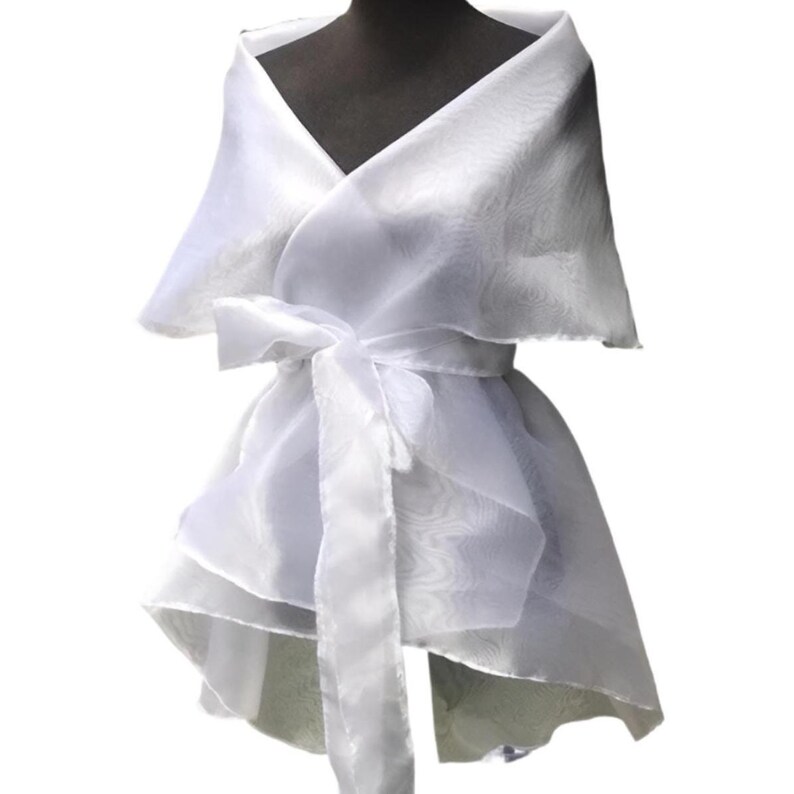 Modern Filipiniana WHITE Organza Wrap Dress | Philippine Made Sheer ...